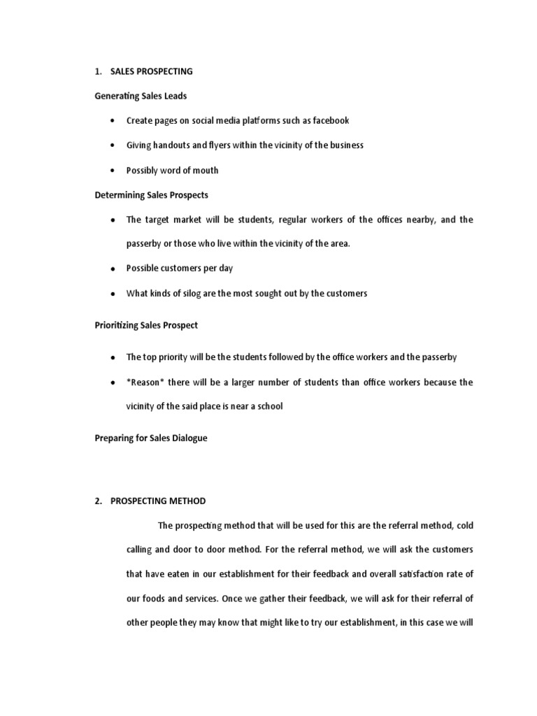 Sales Prospecting | PDF