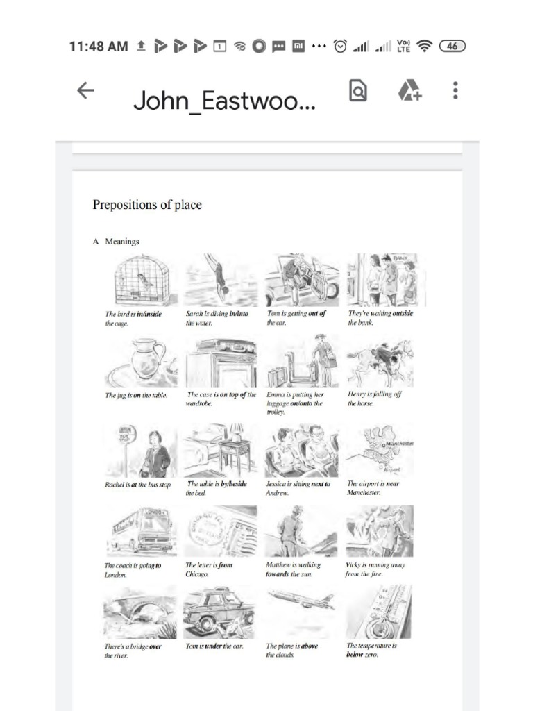 Prepositions Explanation and Exercises | PDF