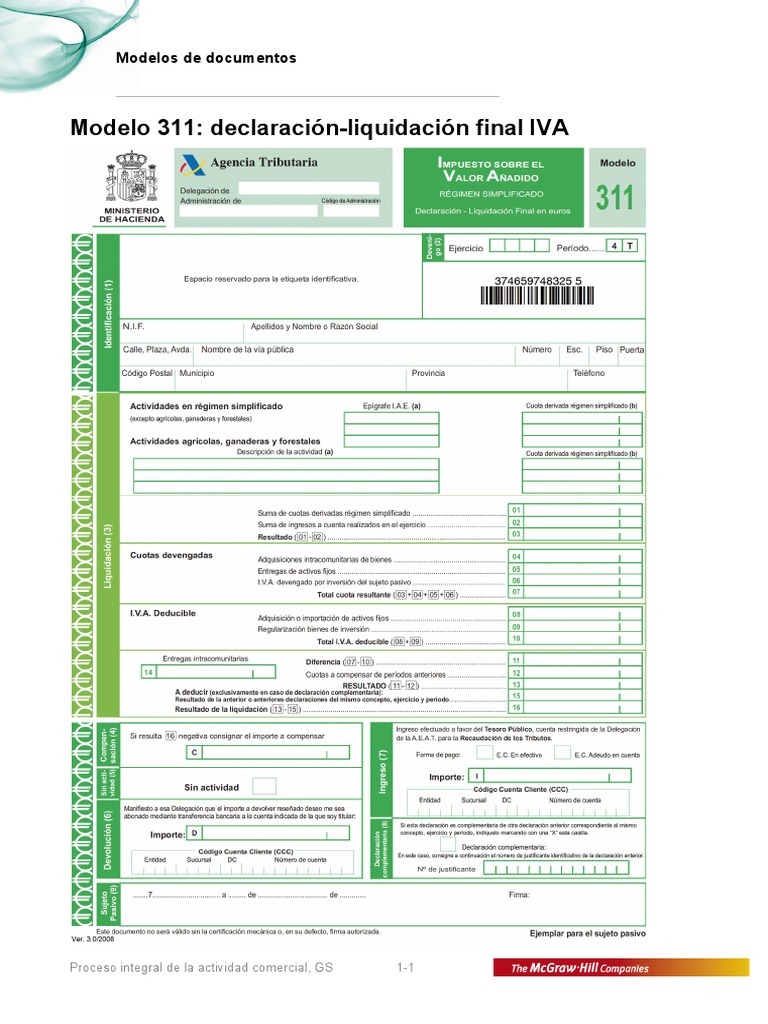 Modelo 311 | PDF