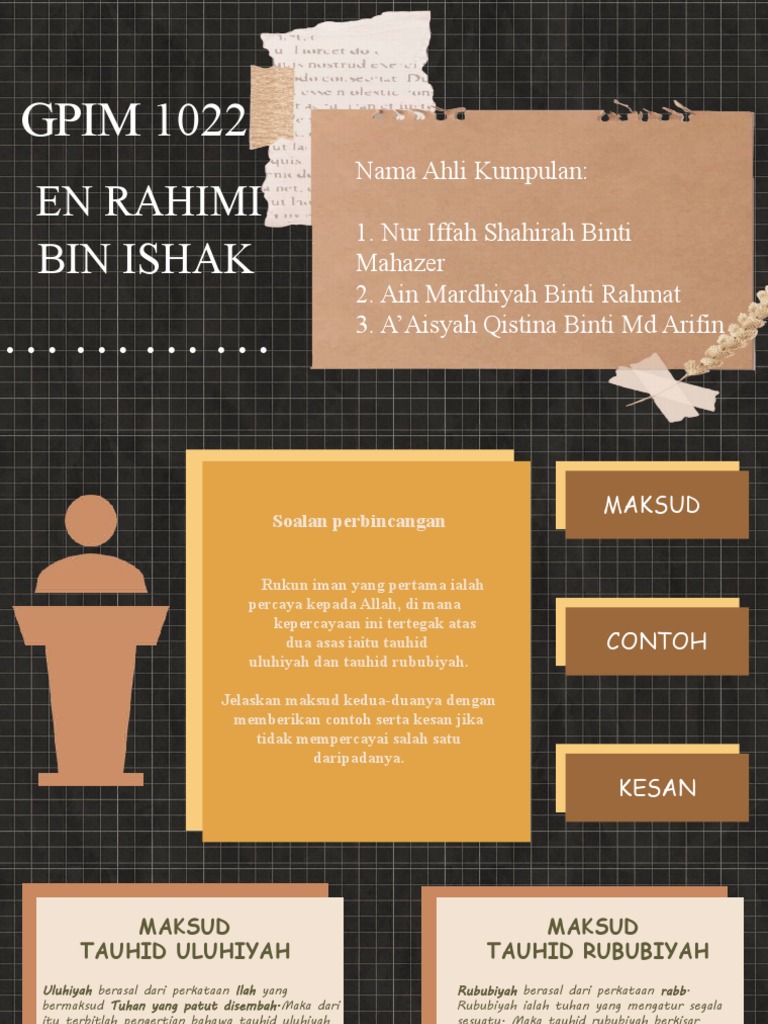 Tauhid Uluhiyah & Tauhid Rububiyah | PDF