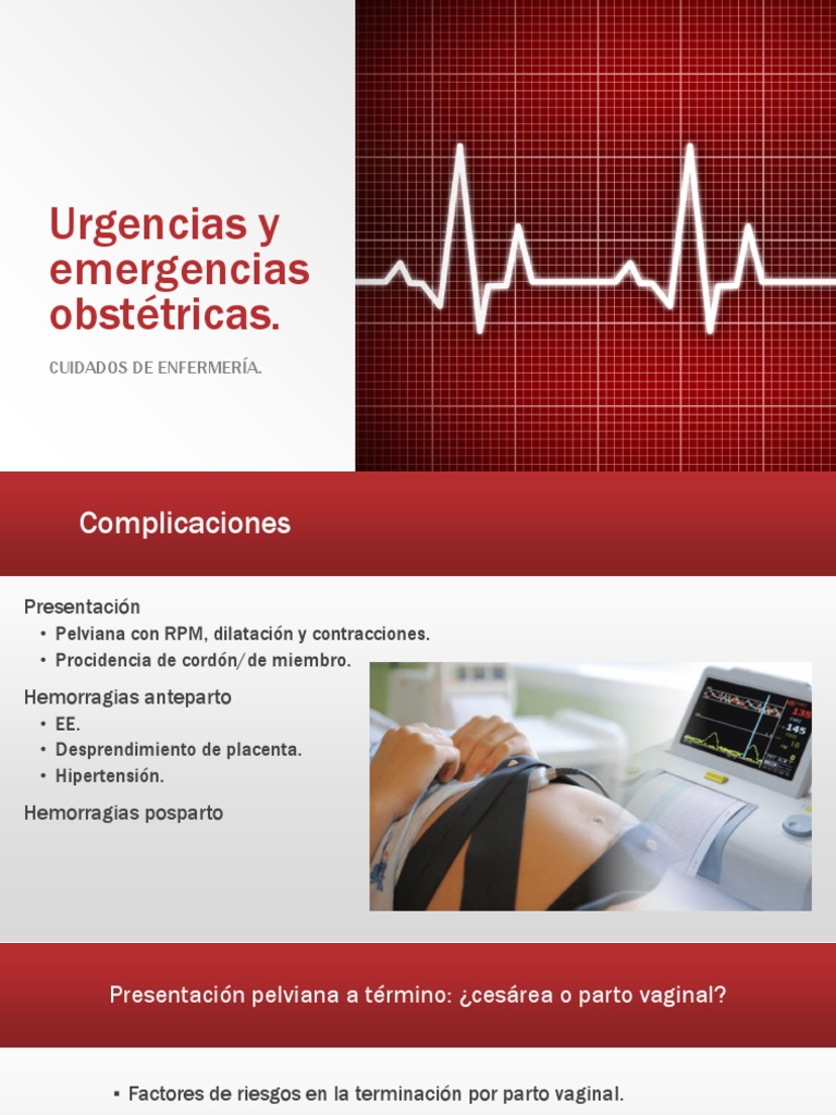Urgencias Y Emergencias Obstétricas Para Enfermeria Pdf Parto El