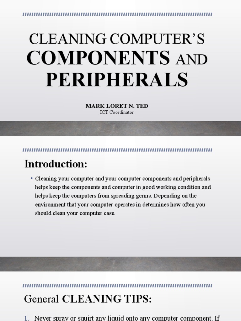 Cleaning Computer's Components and Peripherals | PDF | Cd Rom | Compact ...
