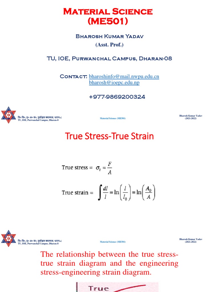 Chapter 3 Mechanical Properties and Their Tests 3.2, 3.3, 3.4, & 3.5 ...