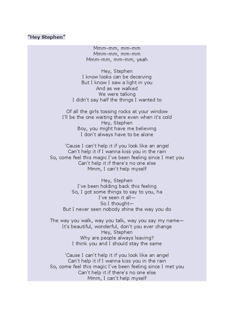 Hey Stephen | PDF