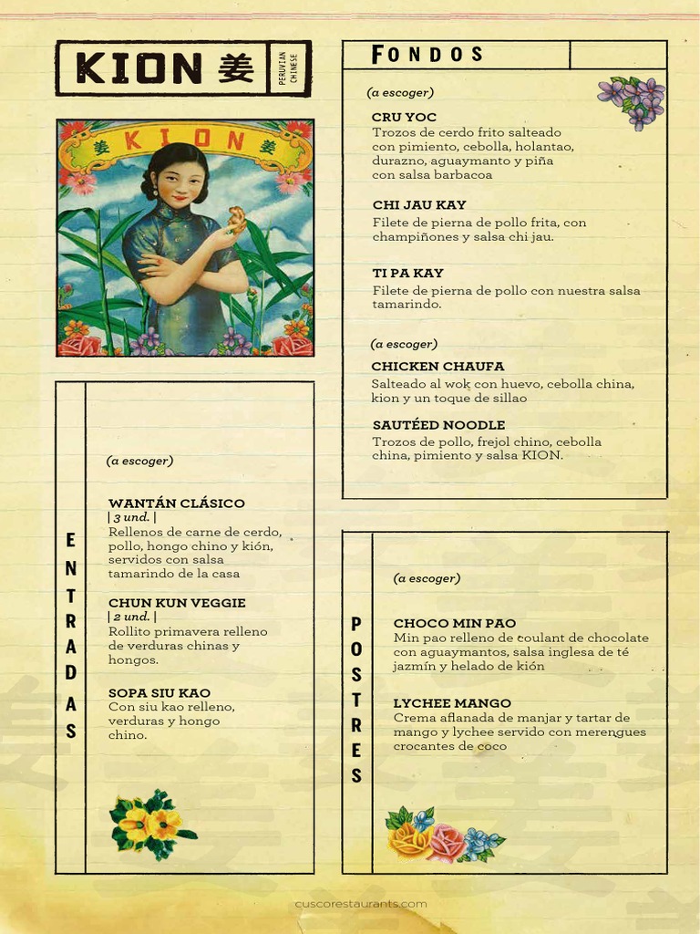 Kion - Menú Turístico 2021 - ESP ENG | PDF | Carne | Preparación de ...