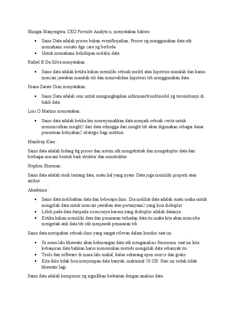 Rangkuman PDS Data Science Overview | PDF