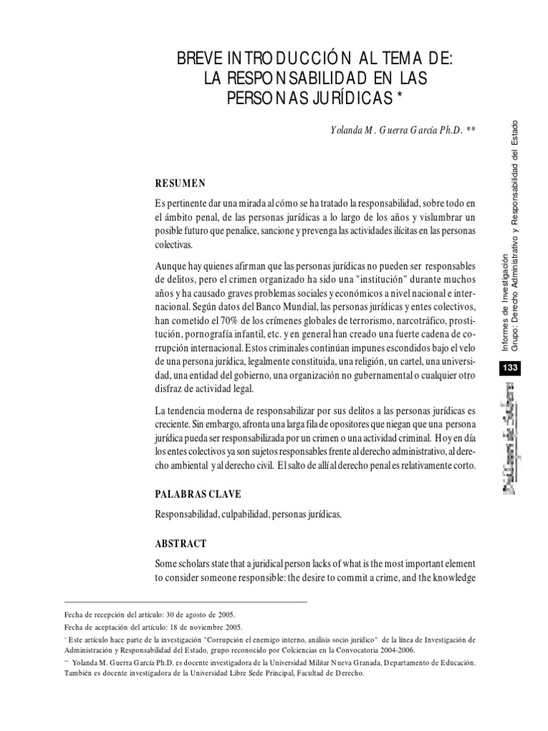 Dialnet BreveIntroduccionAlTemaDe 1706968 | PDF | Derecho penal | Crímenes