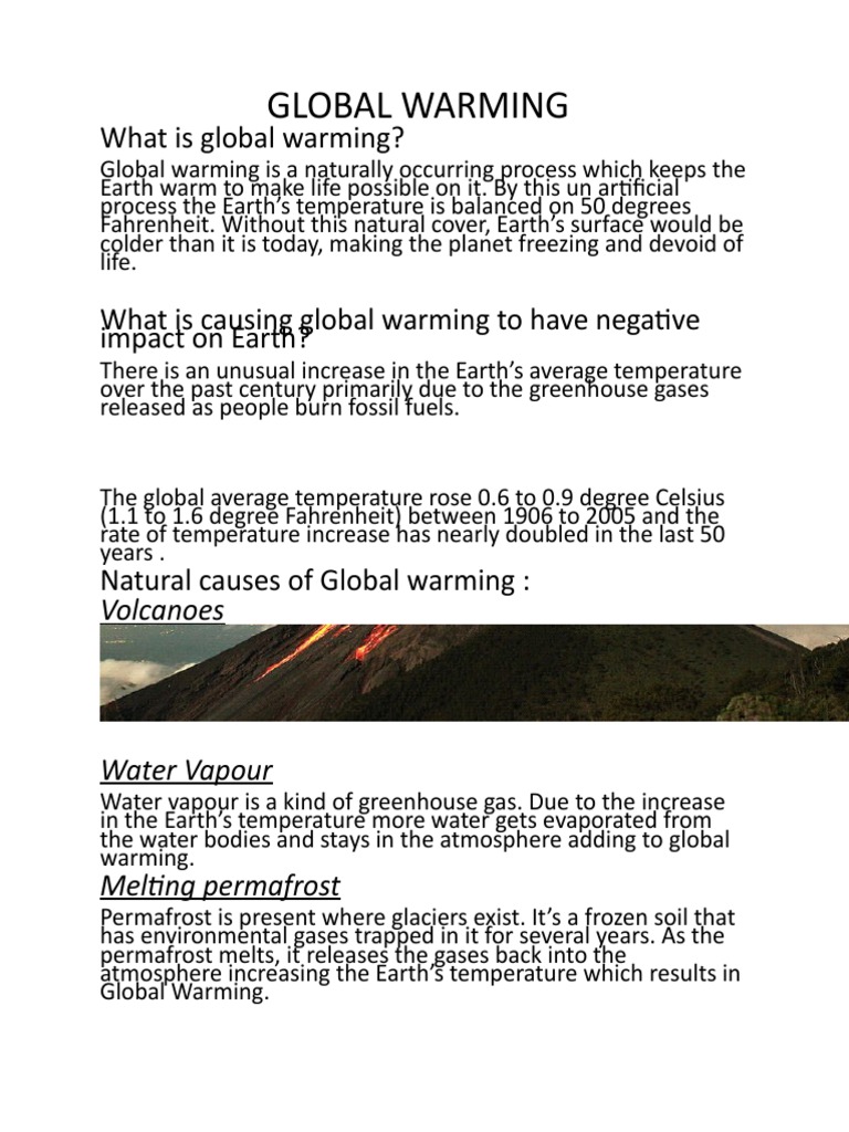 What Is Global Warming? | PDF | Climate Change | Earth