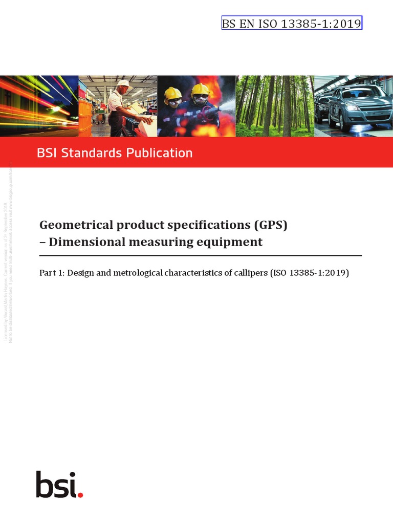 BS EN ISO 13385-1 2019 Geometrical Product Specifications (GPS ...