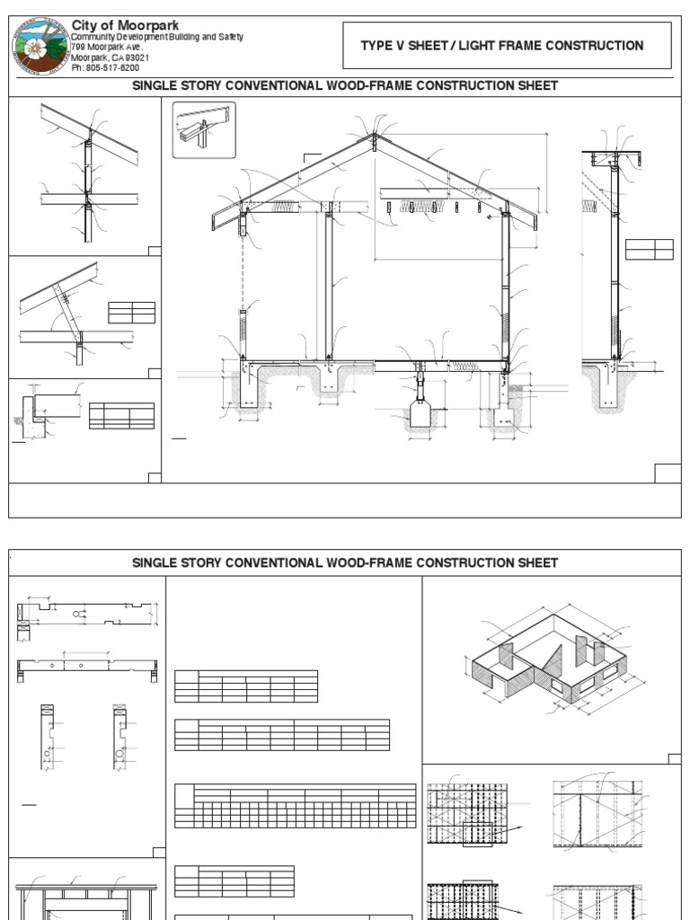 Type V Sheet - Light Frame Construction | PDF | Framing (Construction ...