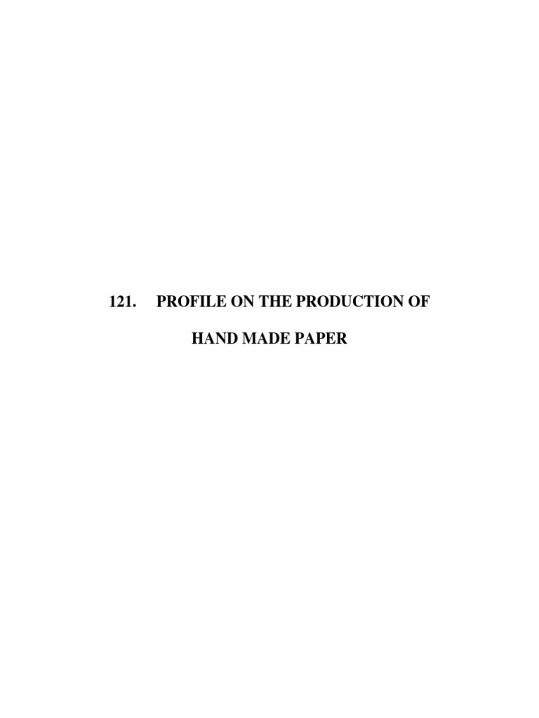 Profile On The Production of Handmade Paper | PDF | Net Present Value ...