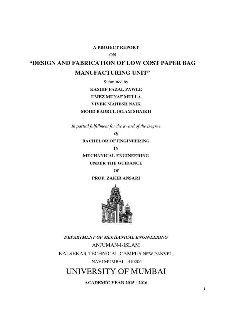 Design and Fabrication of Low Cost Paper Bag | PDF | Paper | Recycling