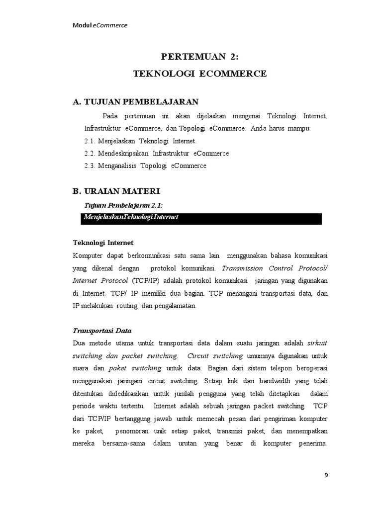 Pertemuan 2 Ecommerce | PDF | Bisnis | Teknologi & Rekayasa