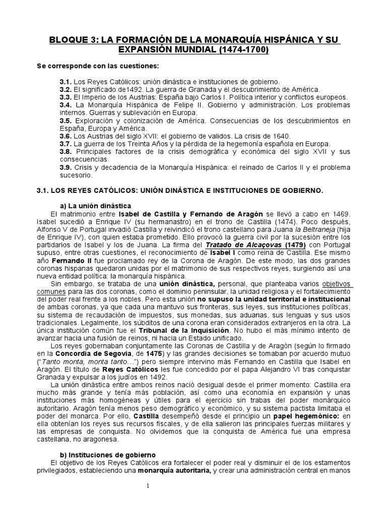 Bloque 3 Historia Download Grátis Pdf Imperio Español España