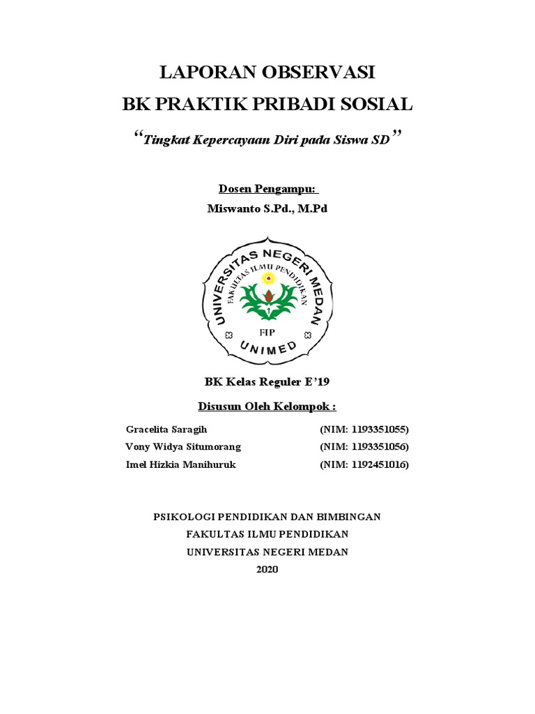 Laporan Observasi | PDF | Karier & Perkembangan | Ilmu Sosial