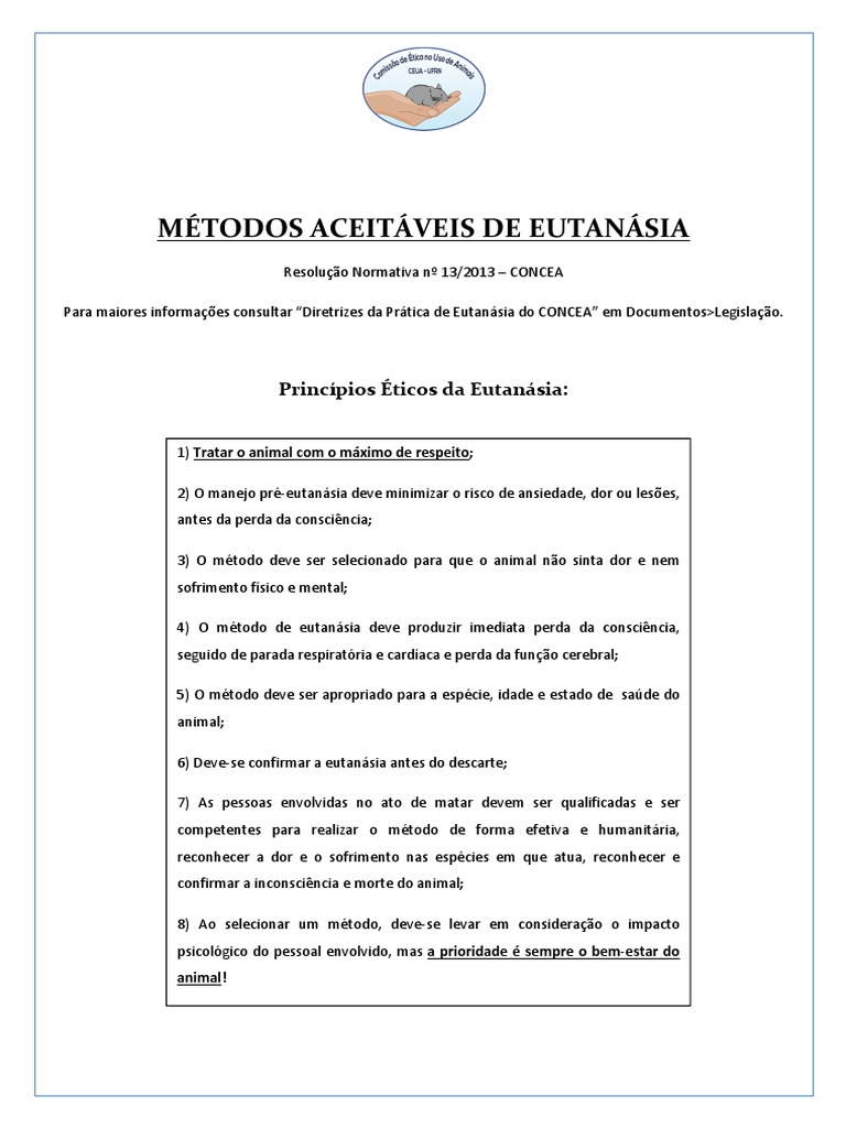 Anexo 9 - Mtodos Aceitveis de Eutansia | PDF | Autoajuda | Ciências e ...