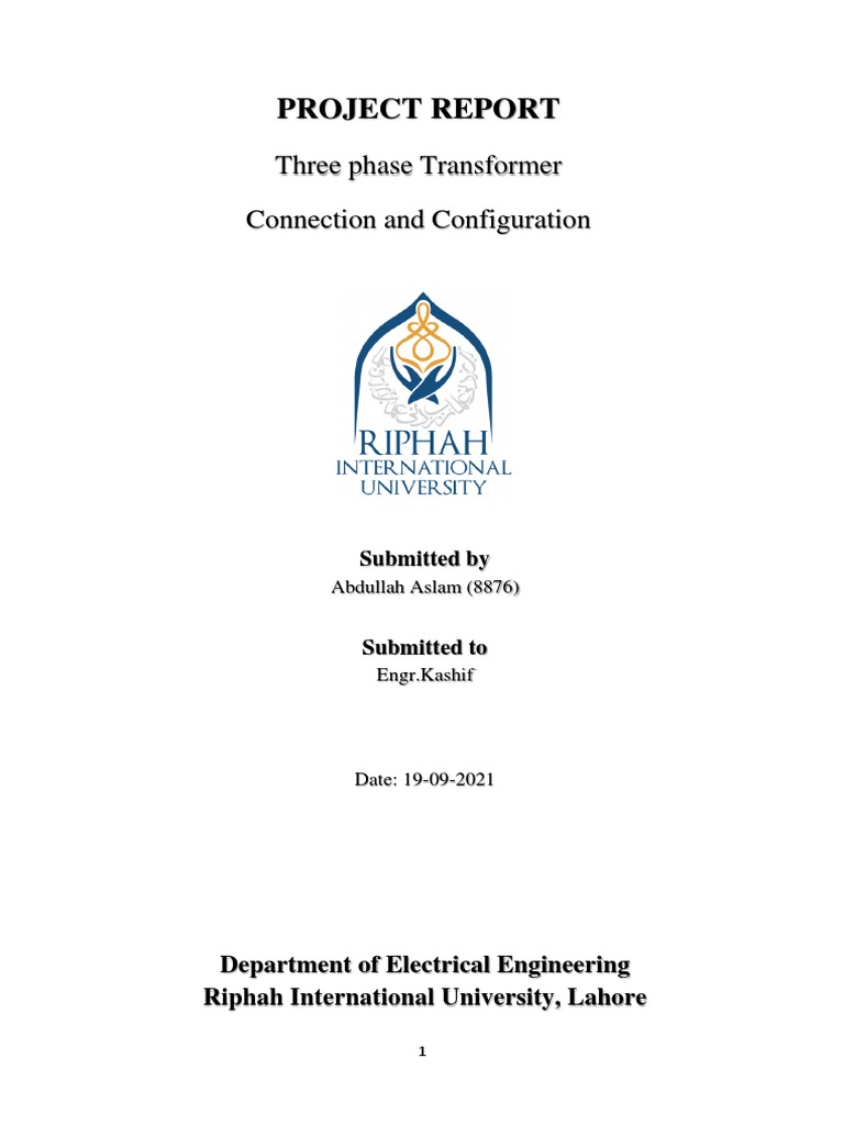 Abdullah Project Report | PDF | Transformer | Power Engineering