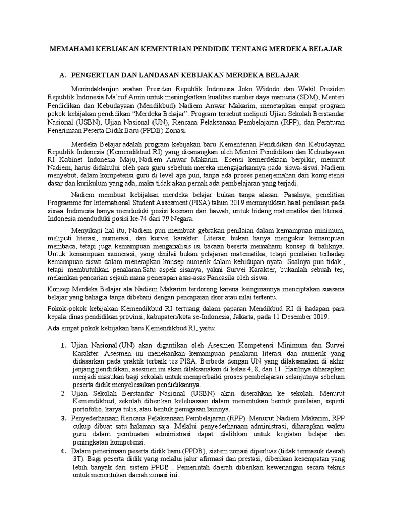 Merdeka Belajar | PDF