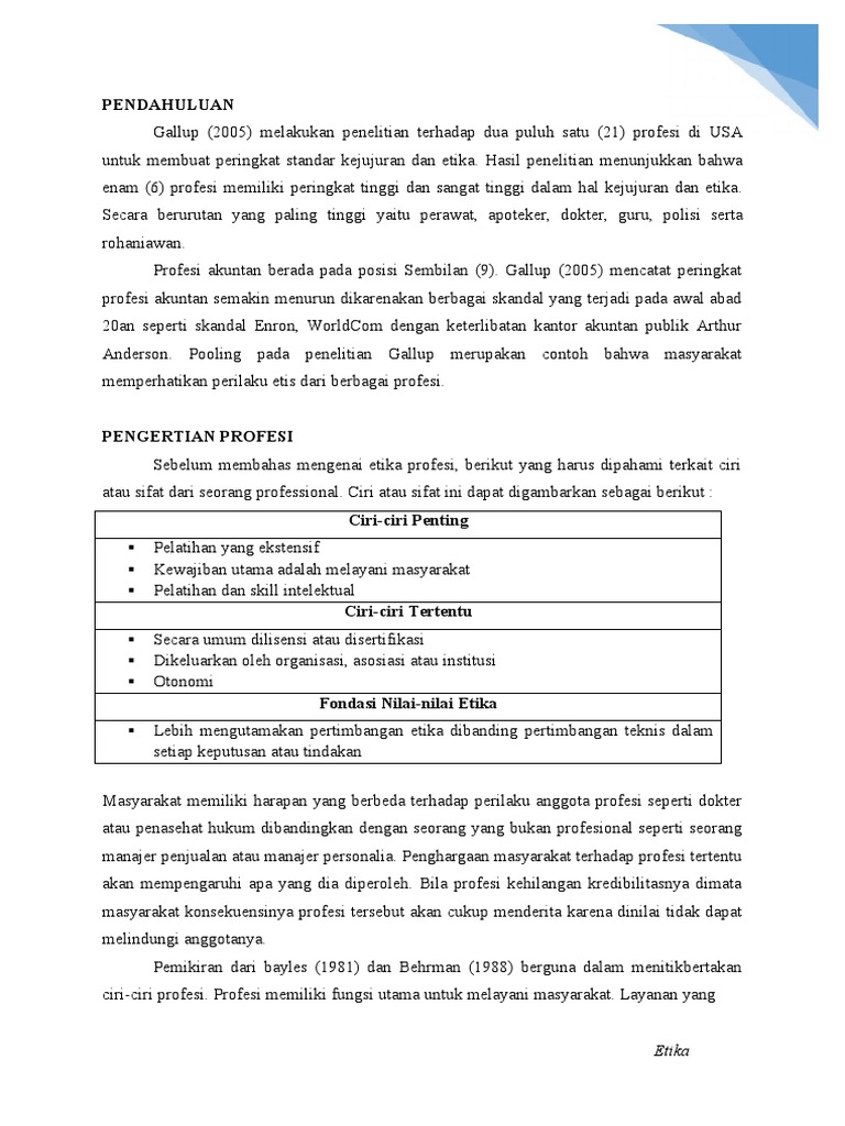 Etika Profesi dalam Akuntansi | PDF