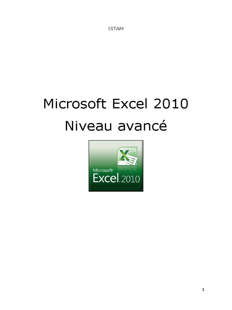 Formation Excel 2010 Avance - 0 | PDF | Microsoft Excel