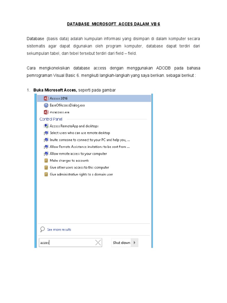 Latihan 4 Membuat Dan Koneksi Database | PDF