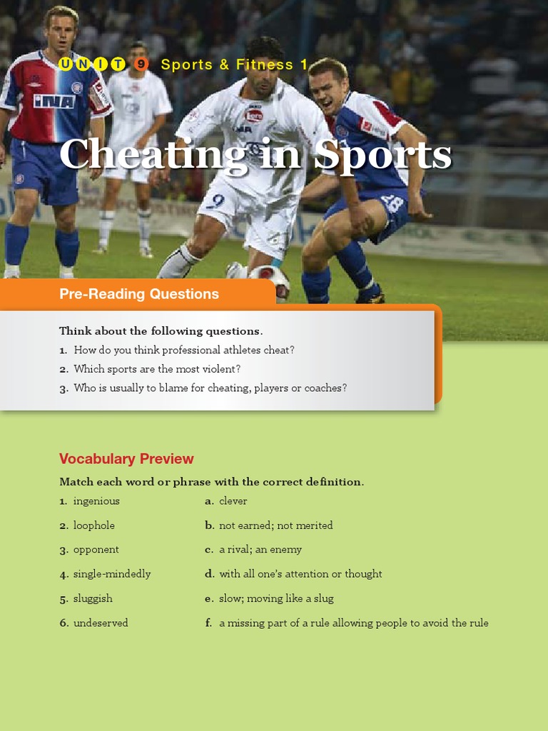 Cheating in Sports | PDF | Sports | Doping In Sport