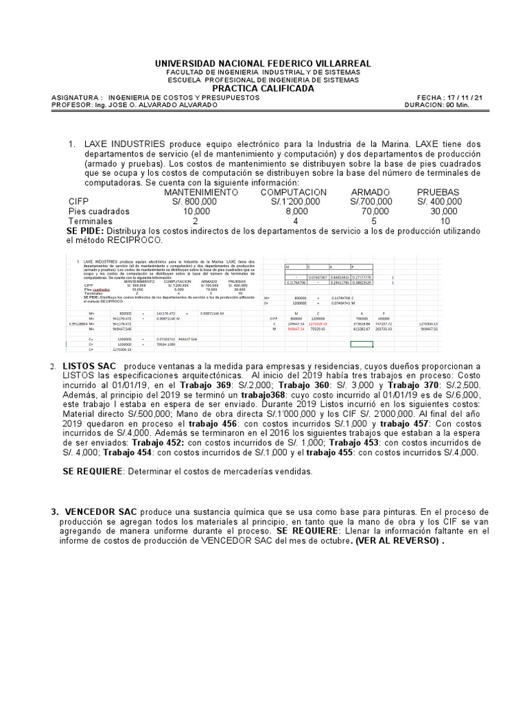 PC2 ICyP 2021 | PDF | Ciencia y Tecnología | Ingeniería