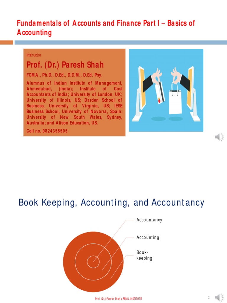Prof. (DR.) Paresh Shah: Fundamentals of Accounts and Finance Part I - Basics of Accounting ...