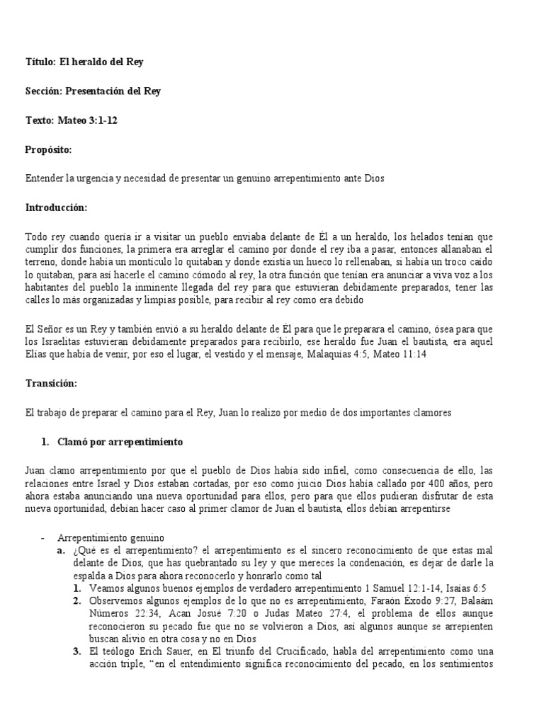 5-El Heraldo Del Rey | PDF | Pecado | Evangelio de Mateo