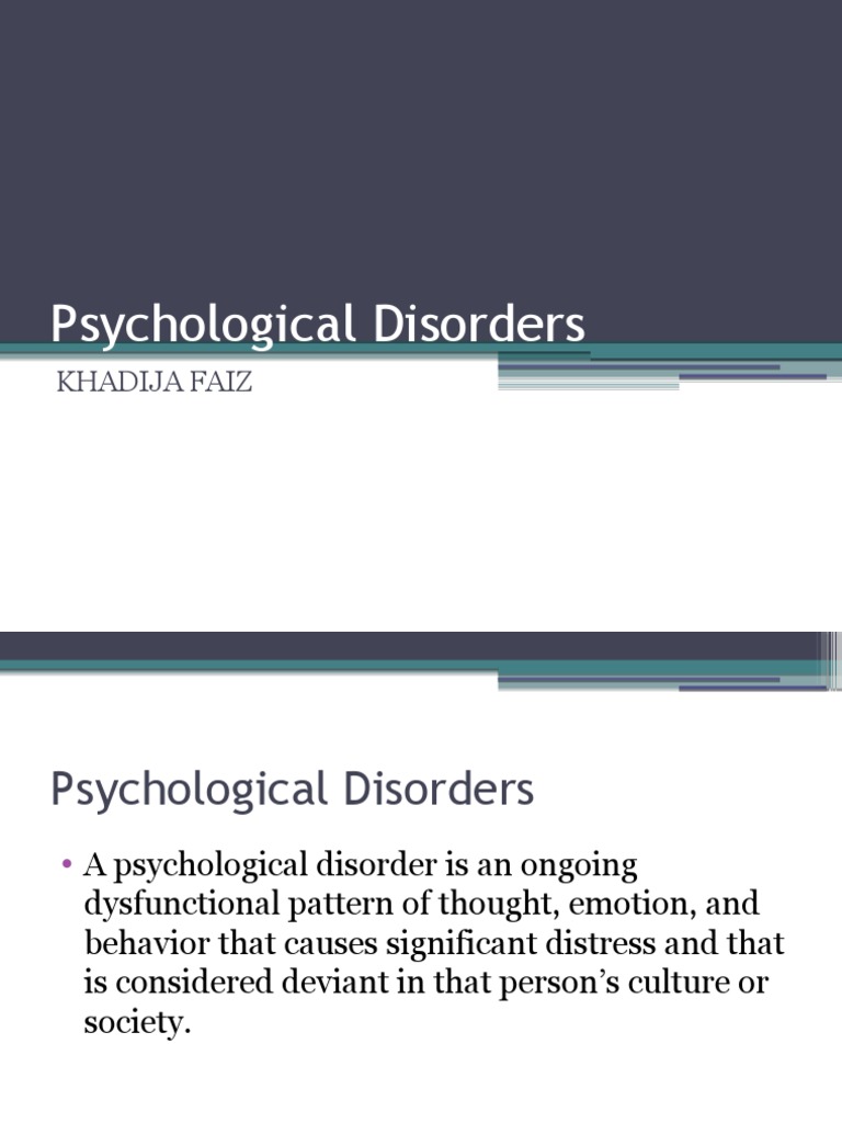 Psychological Disorders | PDF