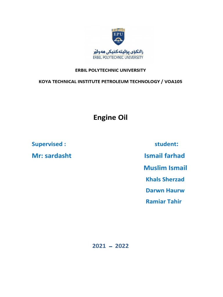 Analysis of the Roles and Benefits of Engine Oil in Maintaining Engine ...