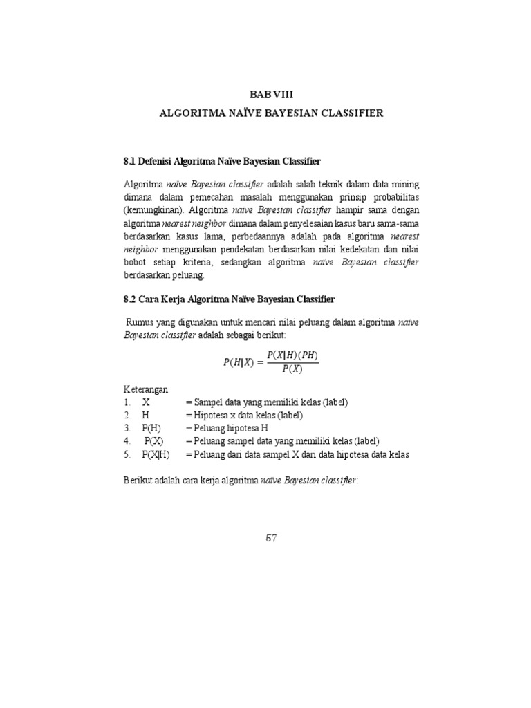 Algoritma Naive Bayes | PDF
