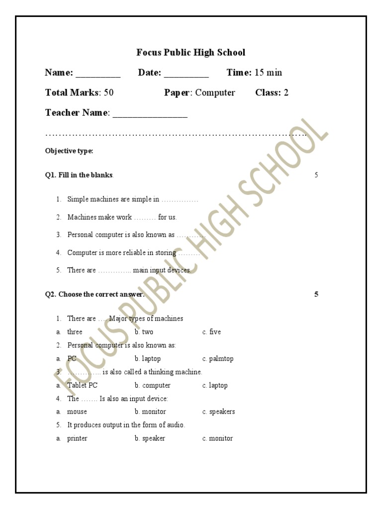 First Term Computer-2 2021 | PDF | Career & Growth