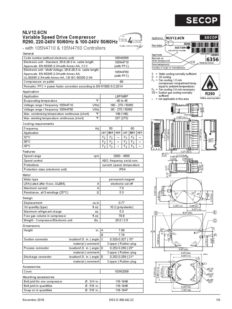 Industrial Compressor Specs | PDF | Evaporation | Pressure