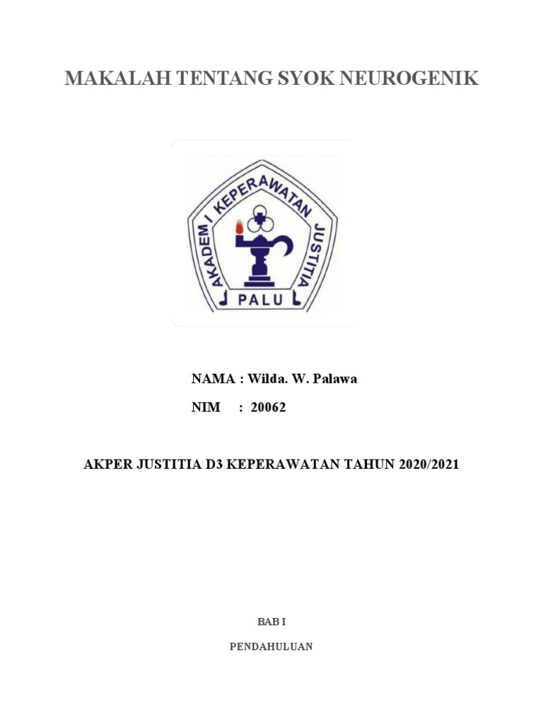 Makalah Syok Neurogenik dan Penanganannya | PDF