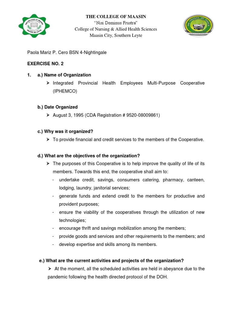 Exercise No.2 | PDF | Employment | Board Of Directors