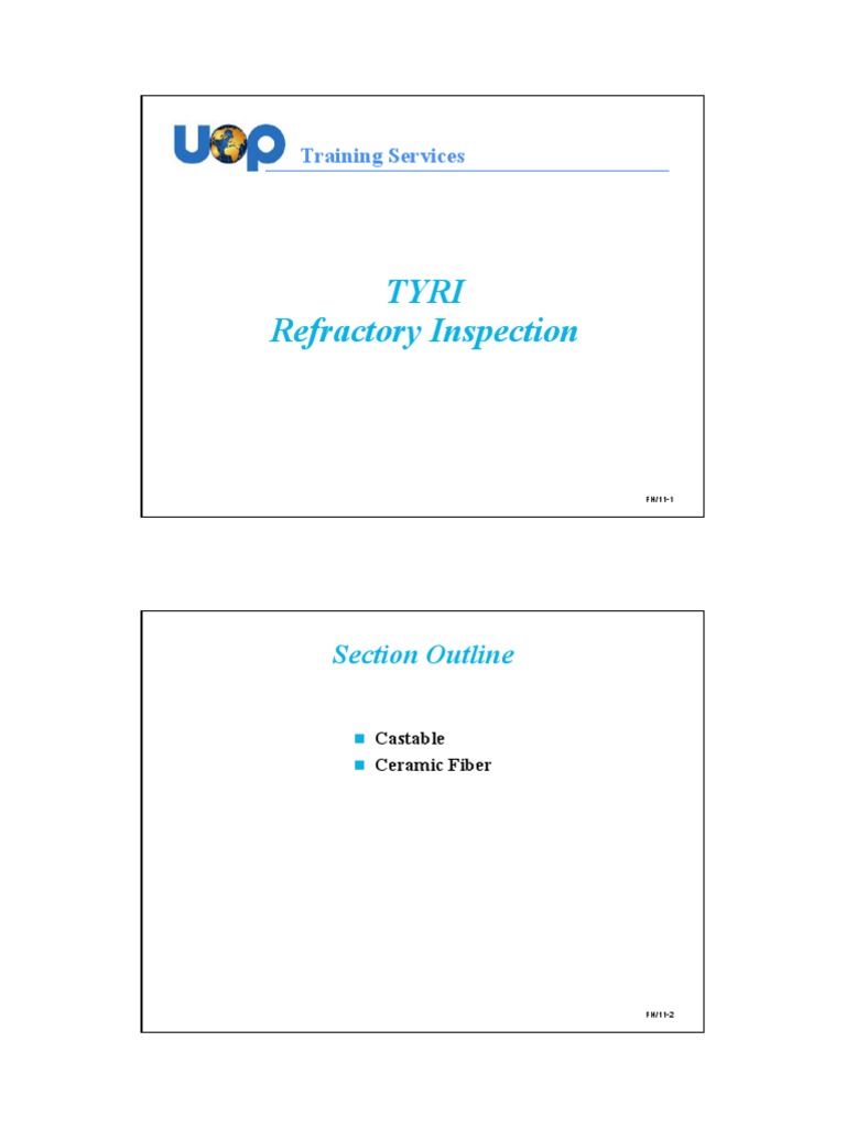 12c-Inspection Refractory UOP | PDF | Refractory | Building Materials