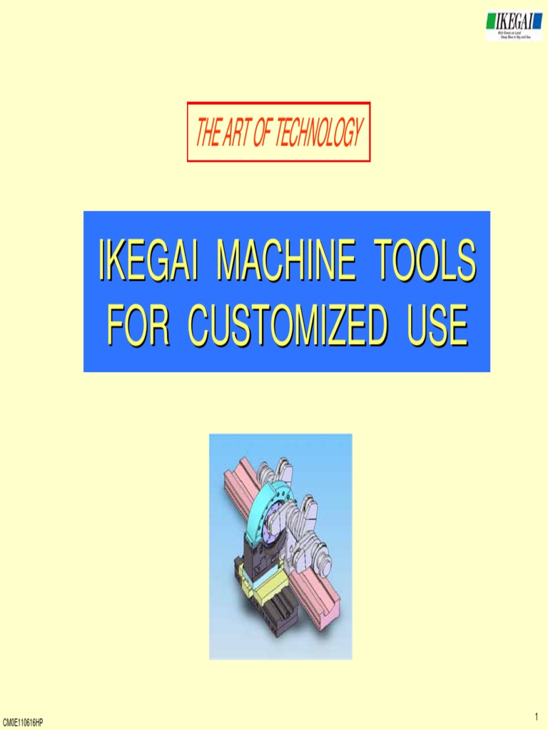 Ikegai Machine Tools For Customized Use | PDF | Machining | Machine Tool
