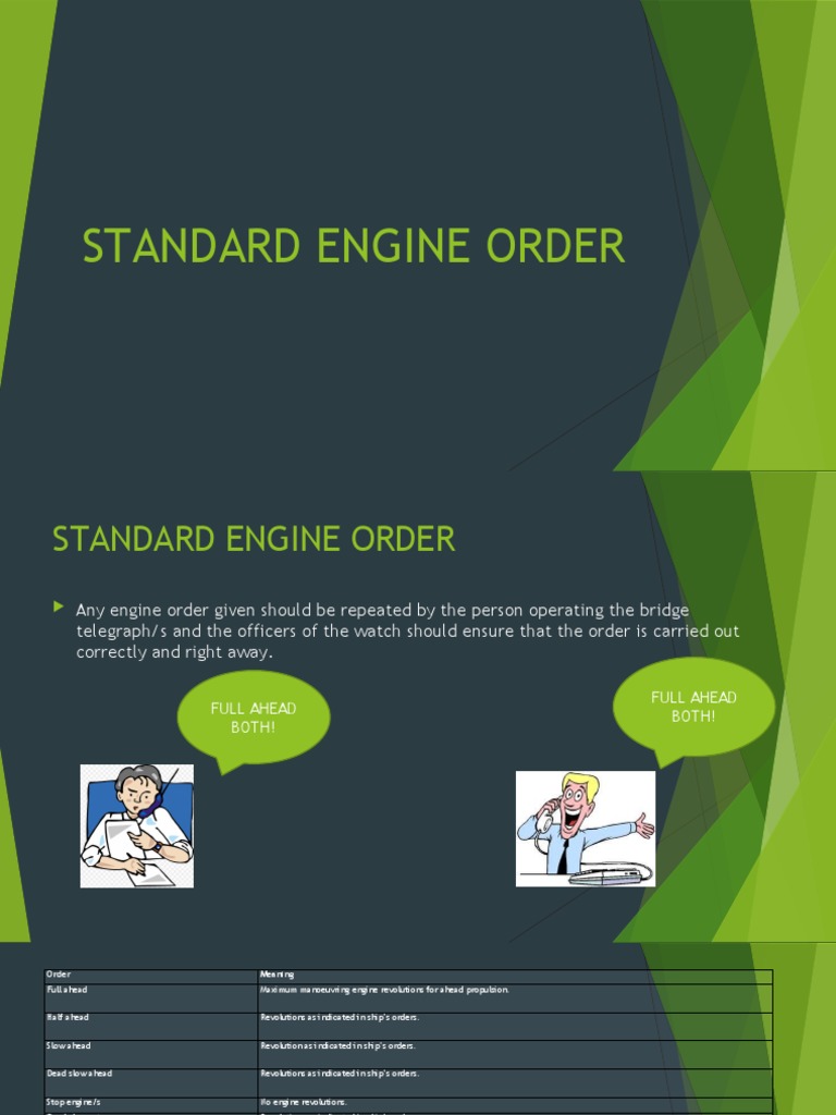 Standard Engine Order | PDF | Ships | Propeller