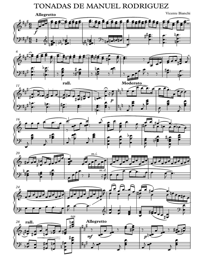 Tonada Manuel Rodriguez - Partitura Completa | PDF