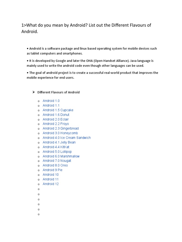 Android Assingment Unit 1 | PDF | Android (Operating System) | Application Software