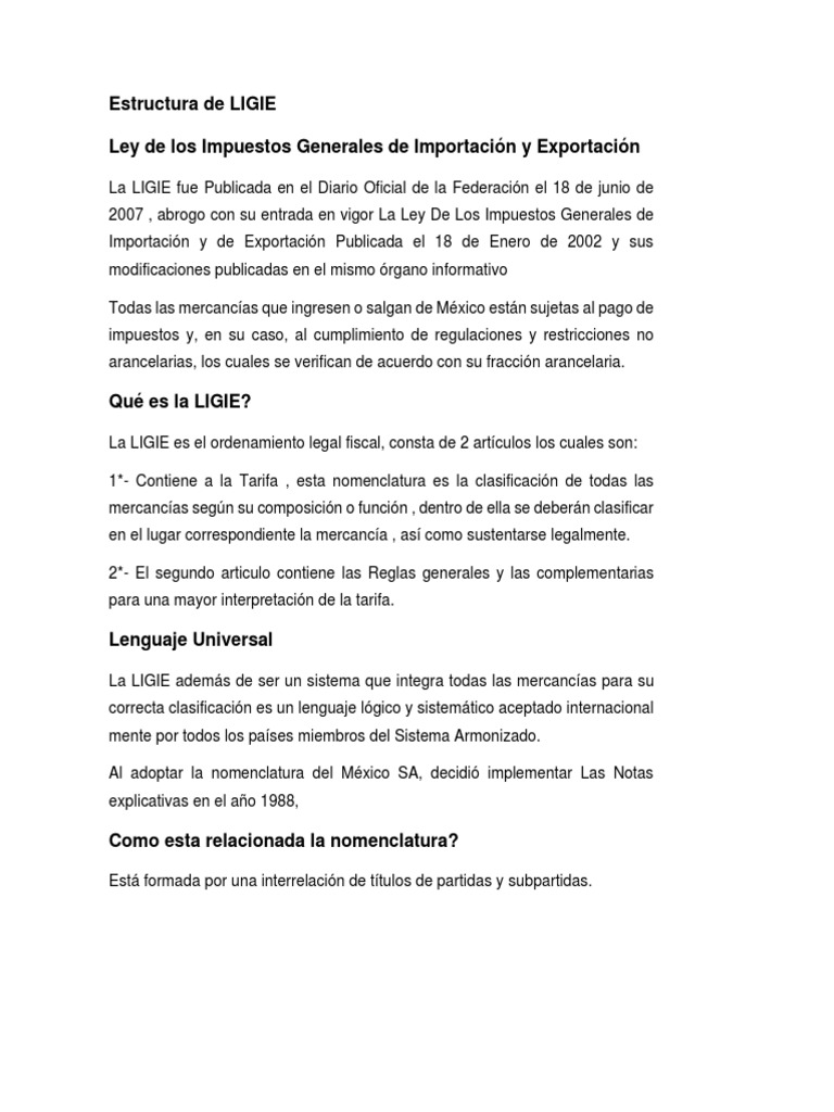Estructura de de Ligie | PDF