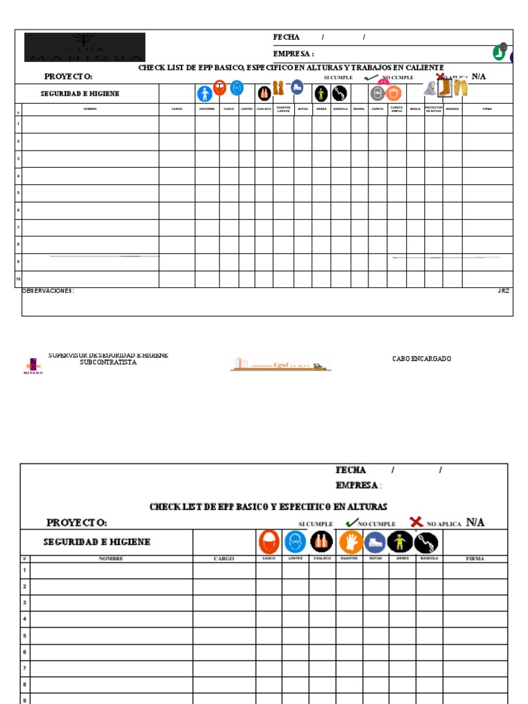 Check List Epp | Download grátis PDF | Bienes manufacturados ...