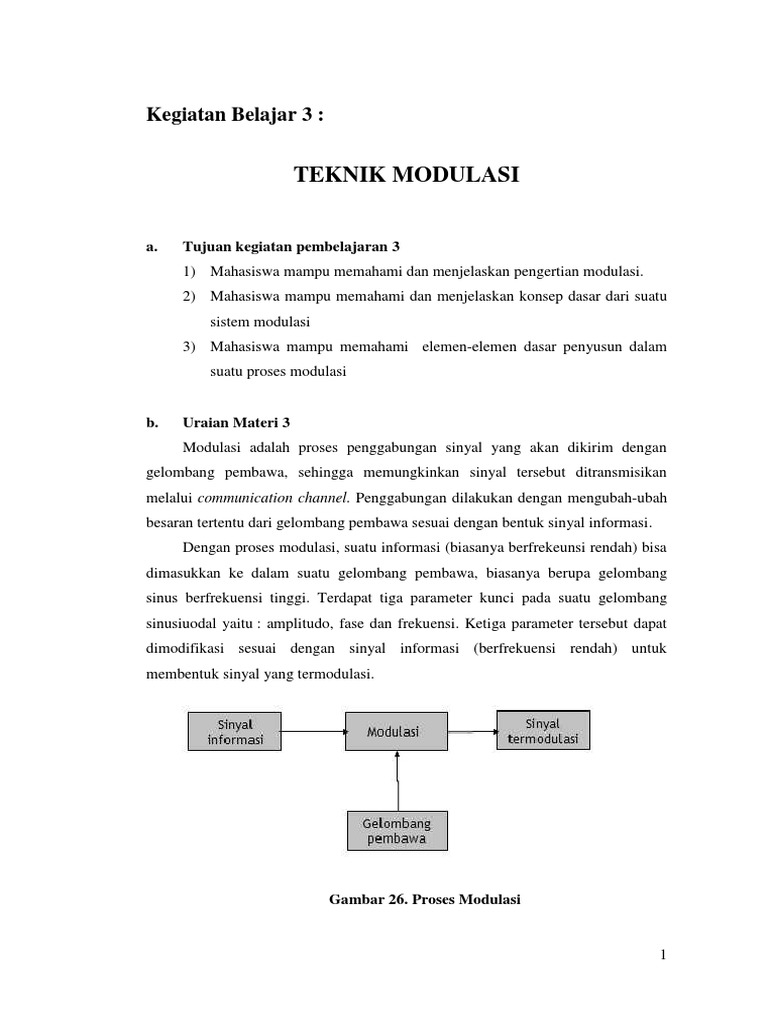 Proses dan Teknik Modulasi Sinyal | PDF | Komputer | Teknologi & Rekayasa