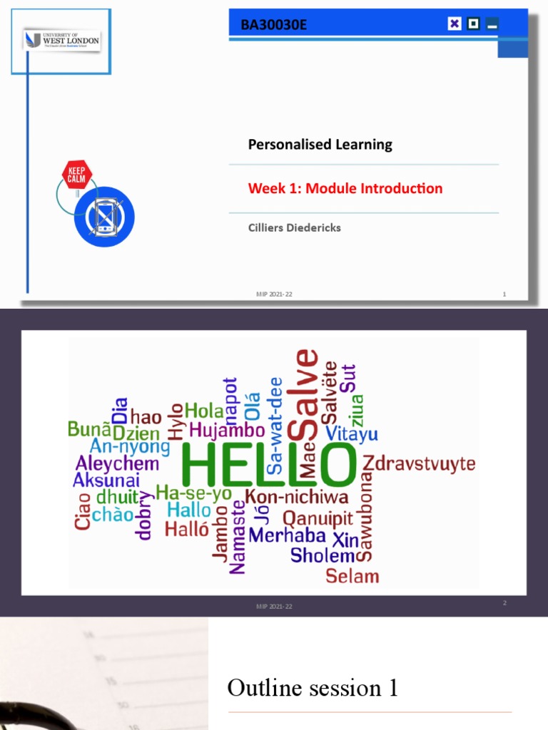 Week 1 Module Introduction Pdf Learning Teaching 9995