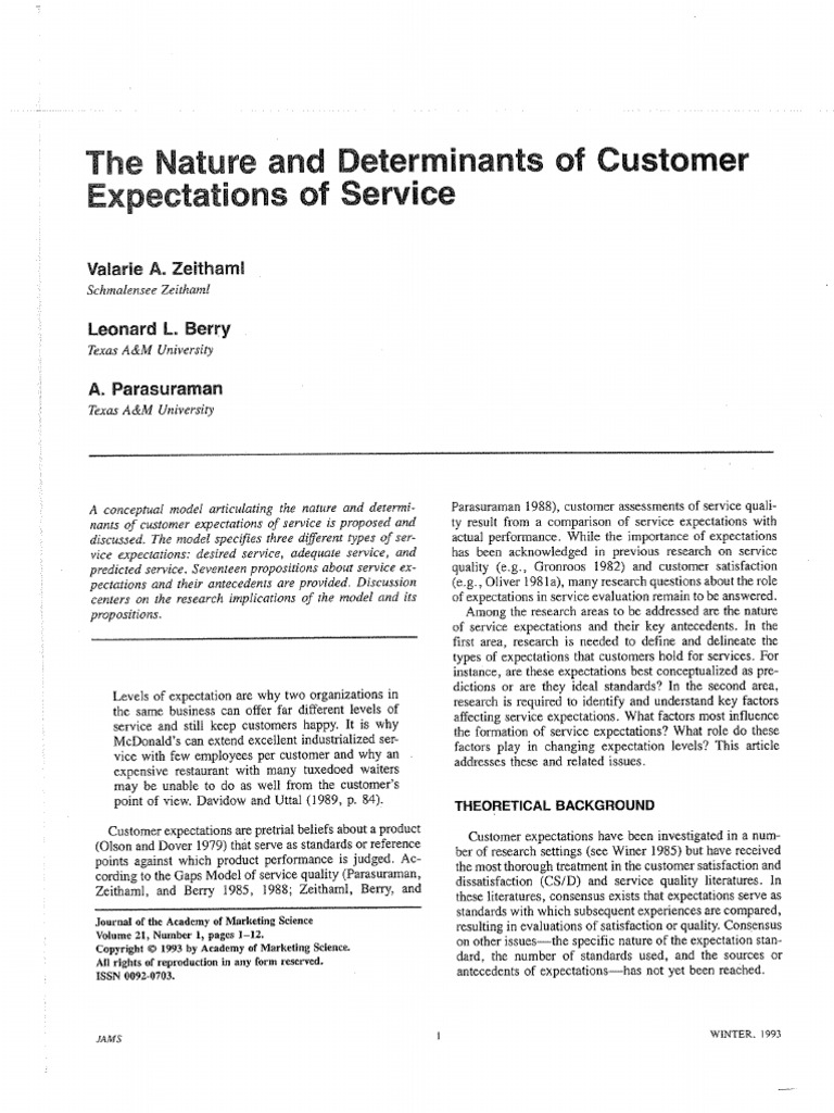 1024 Zeithaml, Berry and Parasuraman 1993 | PDF