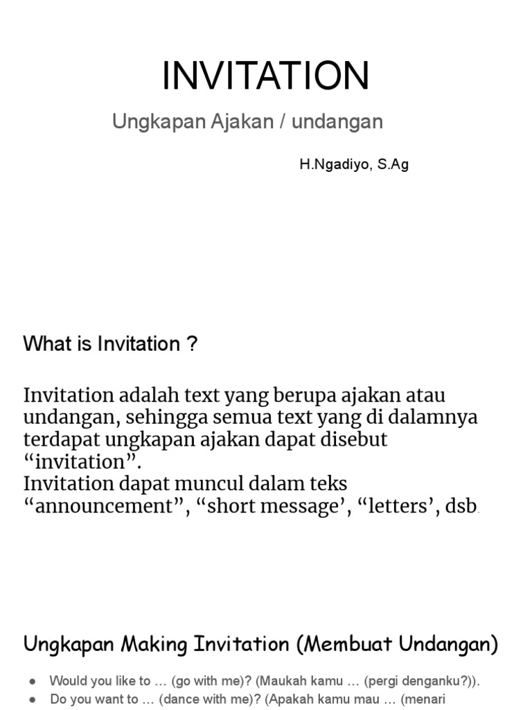 Expression of Invitation | PDF