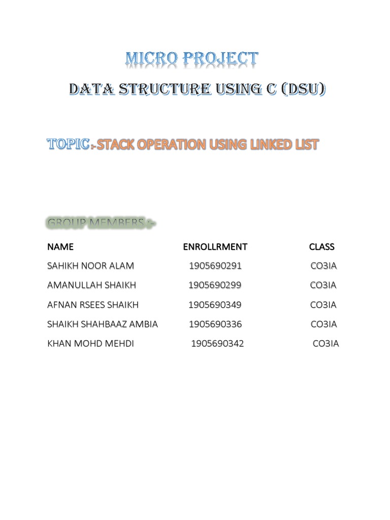 Implementing a Stack Using a Linked List in C | PDF | Computer Programming | Programming Paradigms