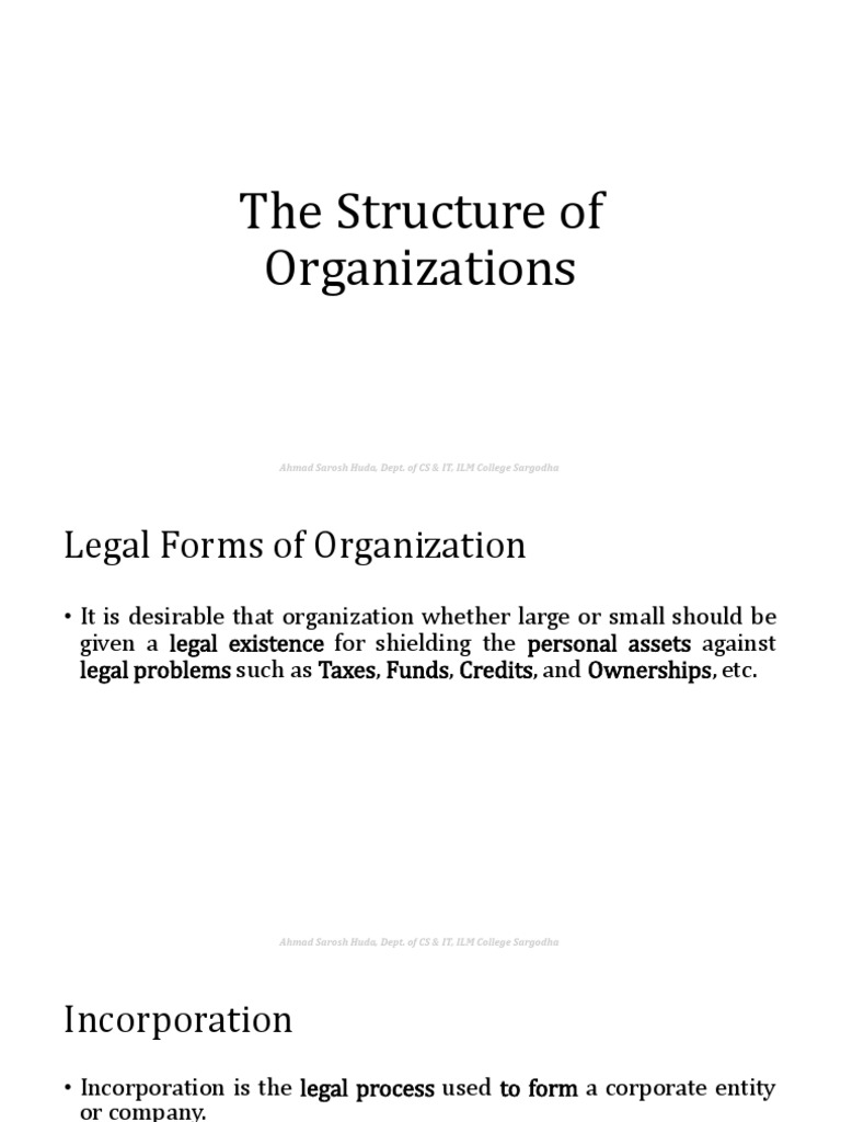 The Structure of Organizations | Download Free PDF | Stocks | Corporations