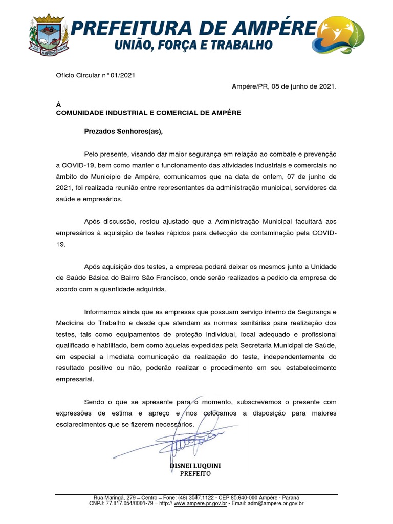 Ofício Circular 01-2021 | PDF